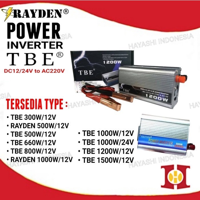 อินเวอร์เตอร์ไฟฟ้า DC 12V T0 AC 220V 300 500 660 800 1000 1200 1500 วัตต์ | Shopee Thailand