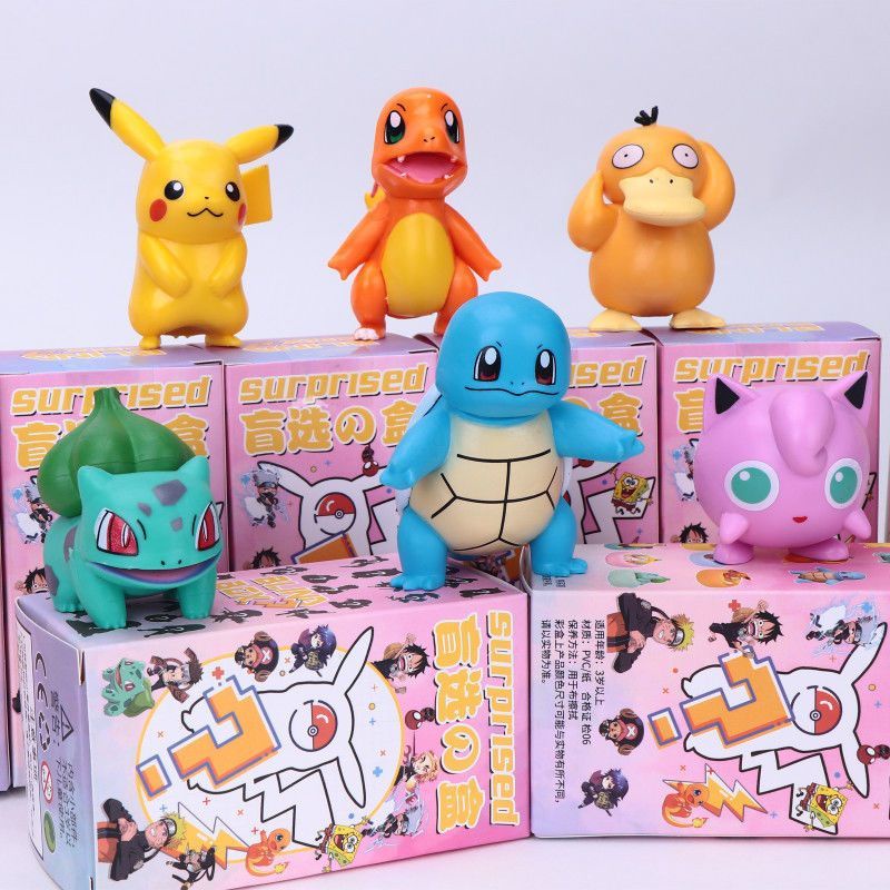 ตุ๊กตาฟิกเกอร์ Pokemon Pikachu Jenny Turtle Can Reach Duck 6 ชิ้น [6 ...