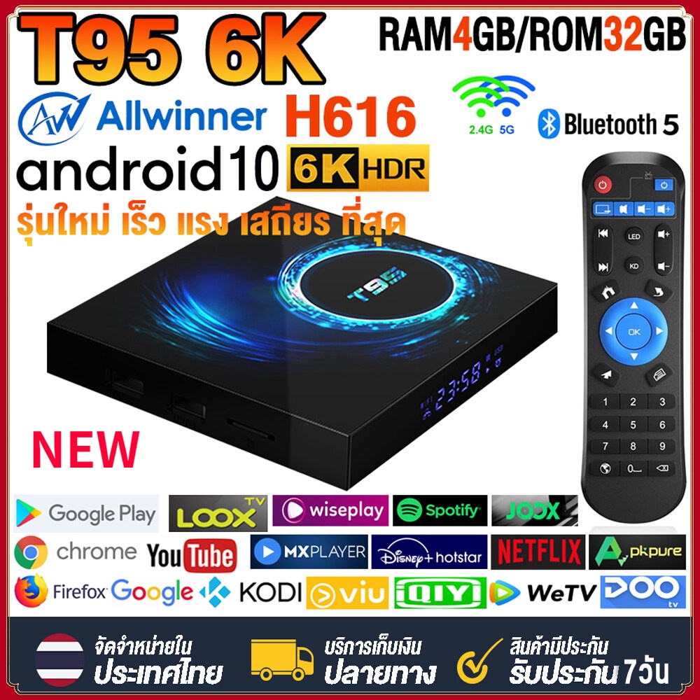New T95 กล่องแอนดรอยด์ Android box 2023 HD กล่องแอนดรอยด์ทีวี 3D MXQ ...