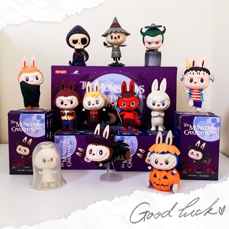【ของแท้】POPMART Labubu ชุดกล่องสุ่ม ตุ๊กตาฟิกเกอร์มอนสเตอร์ ฟักทอง 12 ...