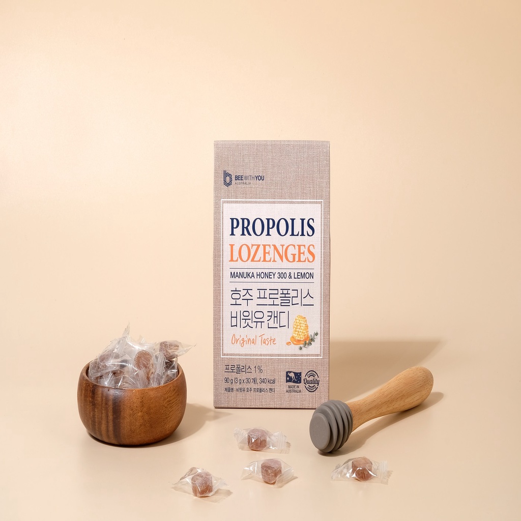 [BEEWITHYOU] manuka honey propolis candy 90g | Shopee Thailand