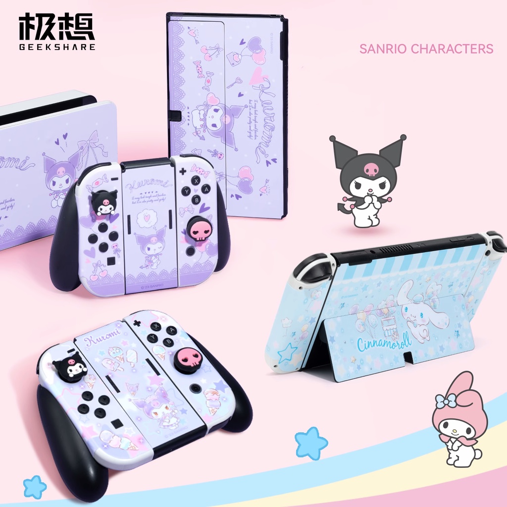 Geekshare สติกเกอร์ธีม Sanrio Kuromi สําหรับ Nintendo Switch และ Switch ...