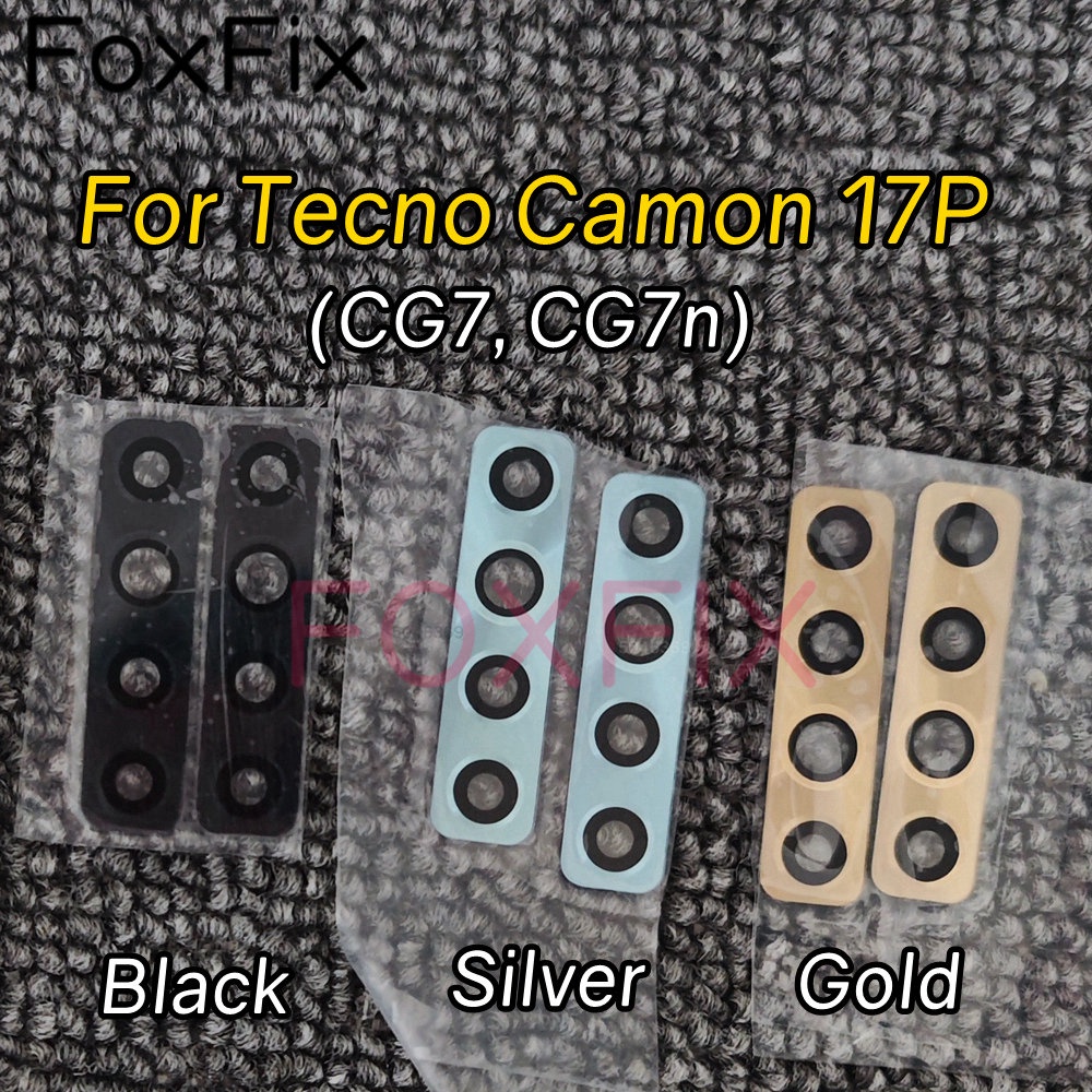เลนส์กล้องด้านหลัง พร้อมสติกเกอร์กาว แบบเปลี่ยน สําหรับ Tecno Camon 17P ...