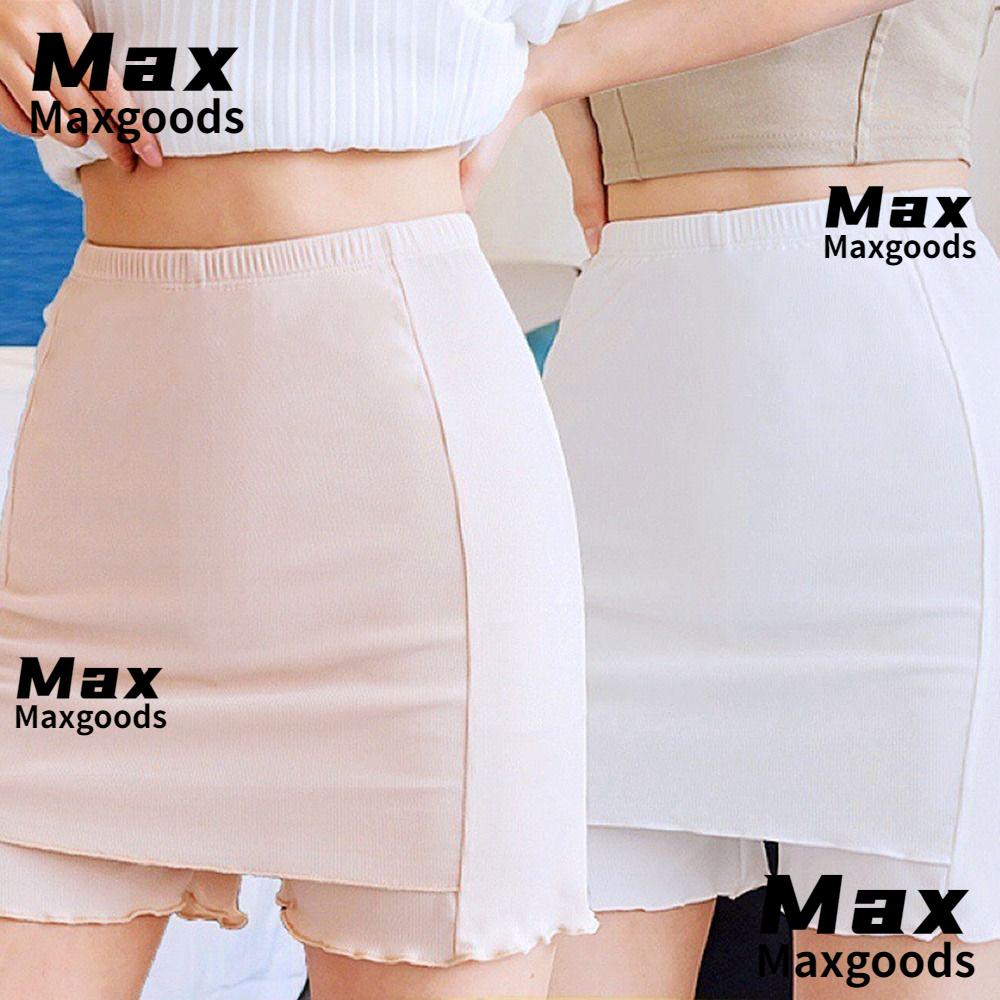 Maxg กางเกงซับในกระโปรง ผ้าเรยอน สองชั้น ไร้รอยต่อ ยกสะโพก เพื่อความปลอดภัย | Shopee Thailand