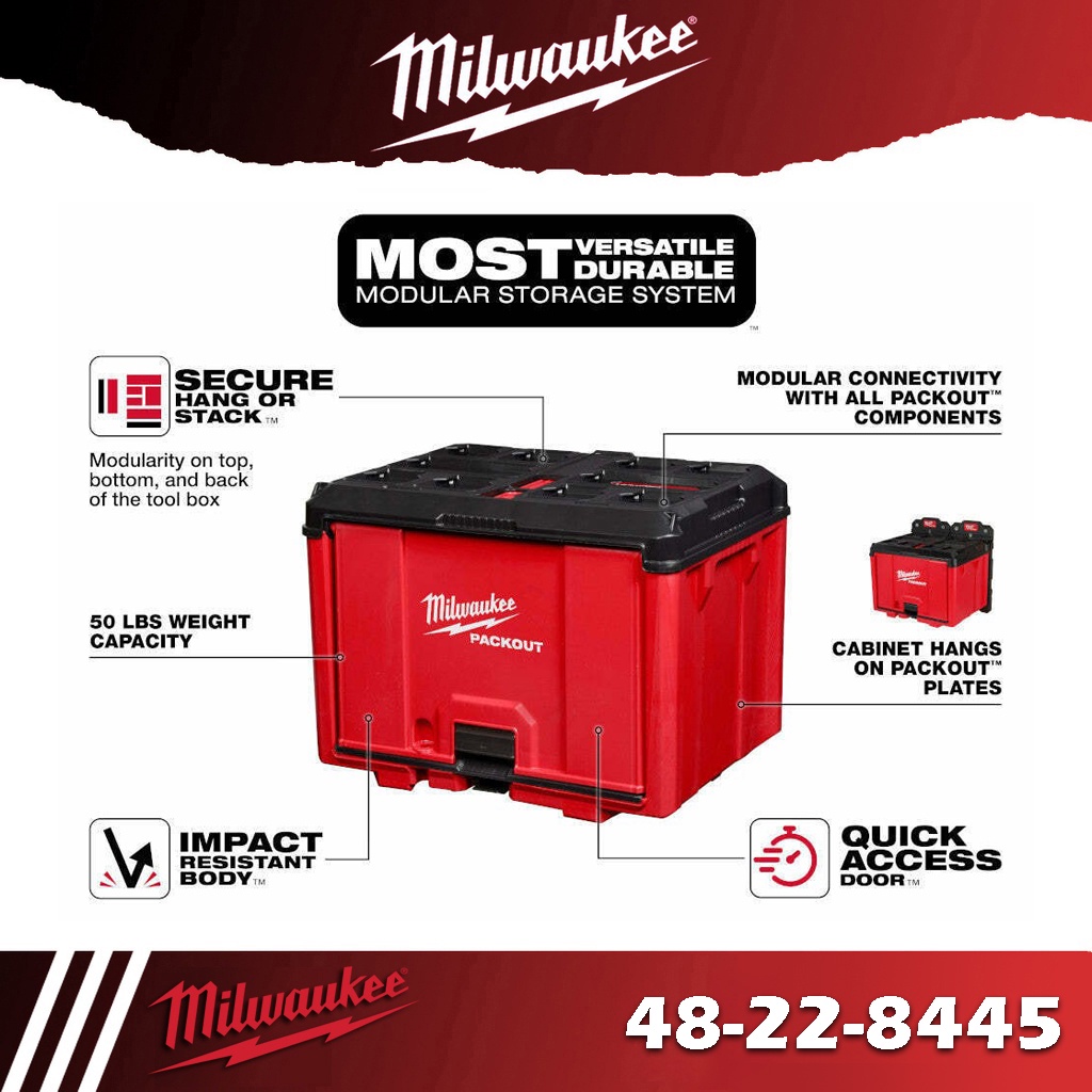 MILWAUKEE 48-22-8445 ตู้ใส่เครื่องมือ PACKOUT | Shopee Thailand