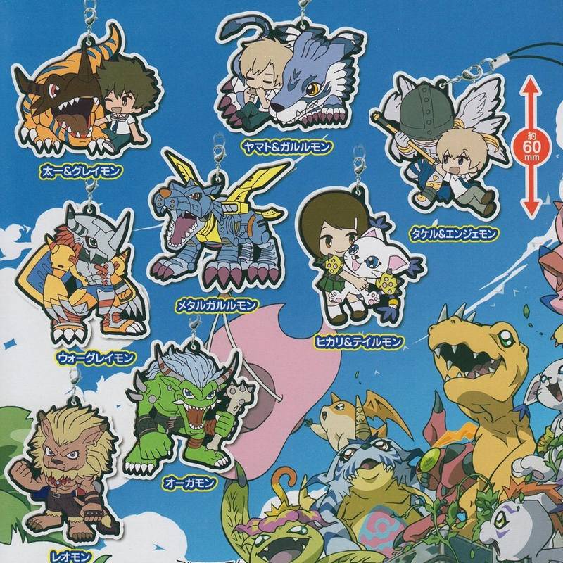 ของแท้ ของเล่นจี้ยาง รูปการ์ตูนอนิเมะ Digimon Capsule Tyrannosaurus ...