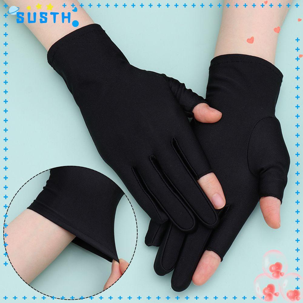 Susth ถุงมือขับรถ ผ้าสแปนเด็กซ์ แบบบาง ป้องกันแสงแดด สําหรับผู้ชาย และ ...