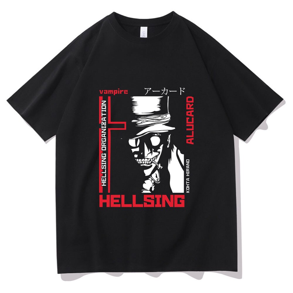 ขายดี เสื้อยืดแขนสั้น พิมพ์ลายอนิเมะ Hellsing Alucard 90s เข้ากับทุกการ ...