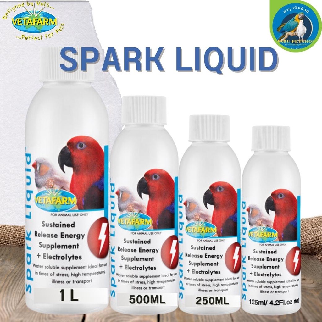 Vetafarm SPARK LIQUID สปารค์ ลิควิด สำหรับนกเดินทาง หรือในพื้นที่ร้อน ...