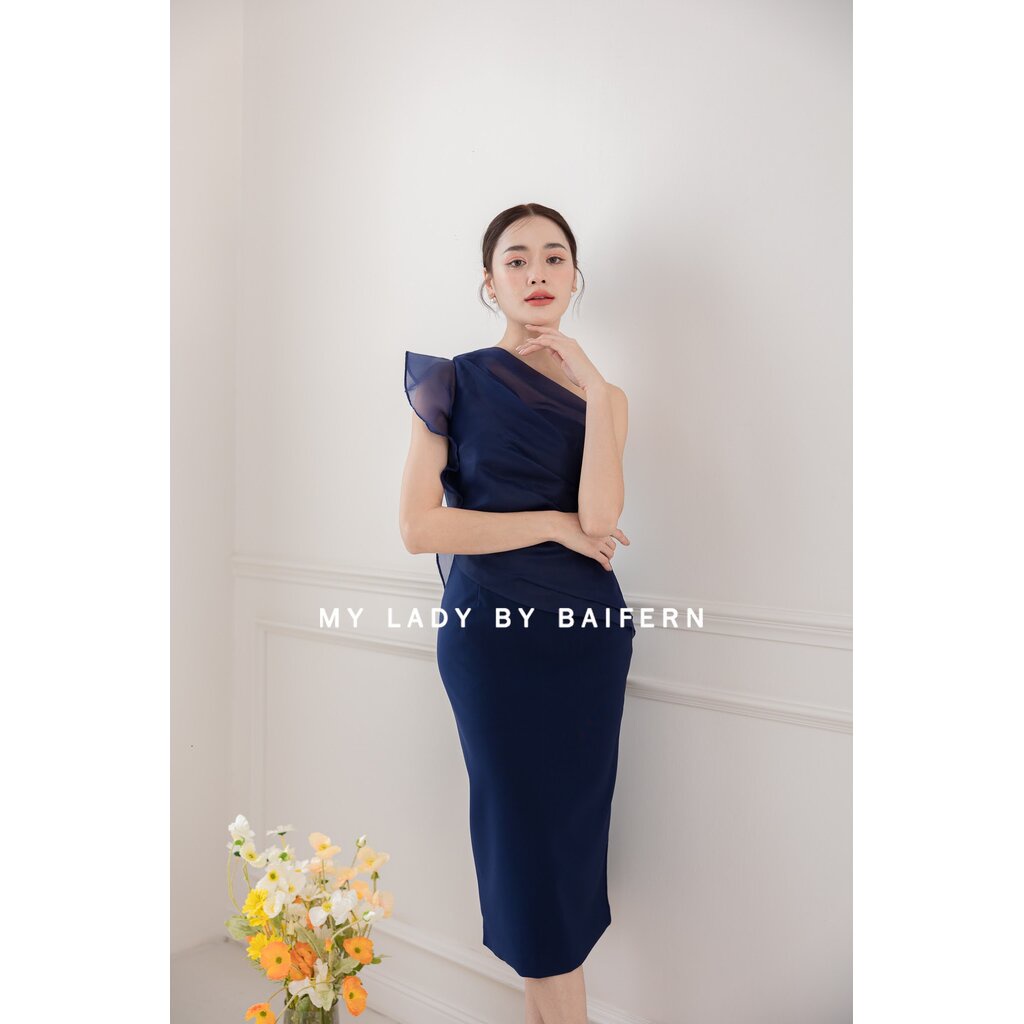 ชุดเดรสไปงานแต่ง ชุดออกงาน MY LADY BY BAIFERN - ML0434 | Shopee Thailand