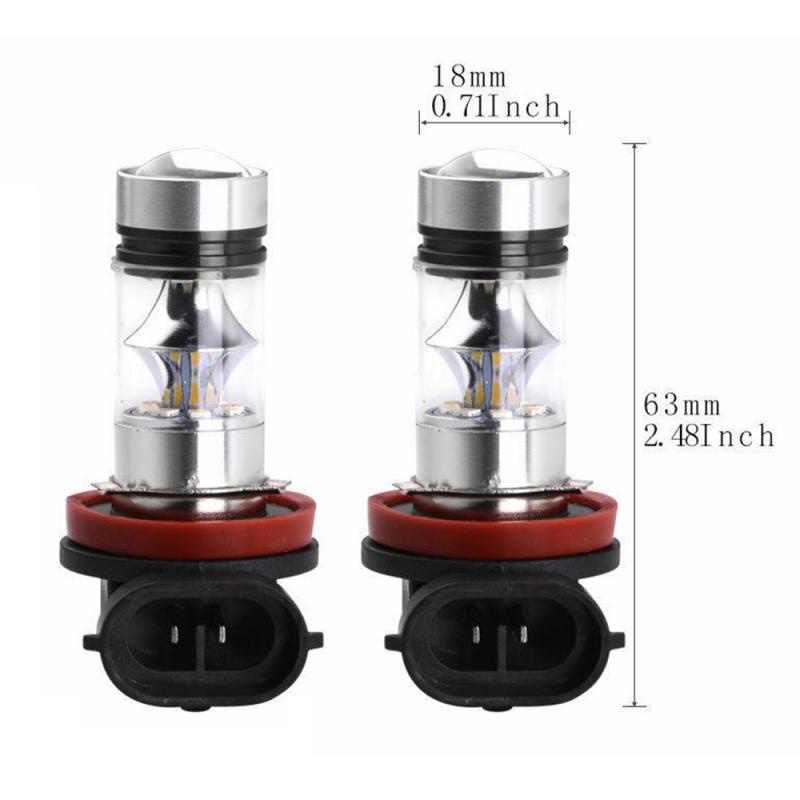 ชุดแปลงหลอดไฟหน้า LED H7 H4 H11 H1 H3 H8 100W 6000K 12V 24V สีขาว 2 ชิ้น | Shopee Thailand