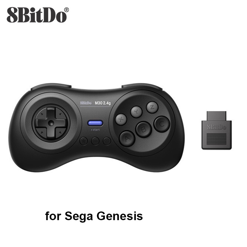 8bitdo M30 2.4G เกมแพดควบคุมเกม แบบไร้สาย สําหรับ Sega Genesis and Sega ...