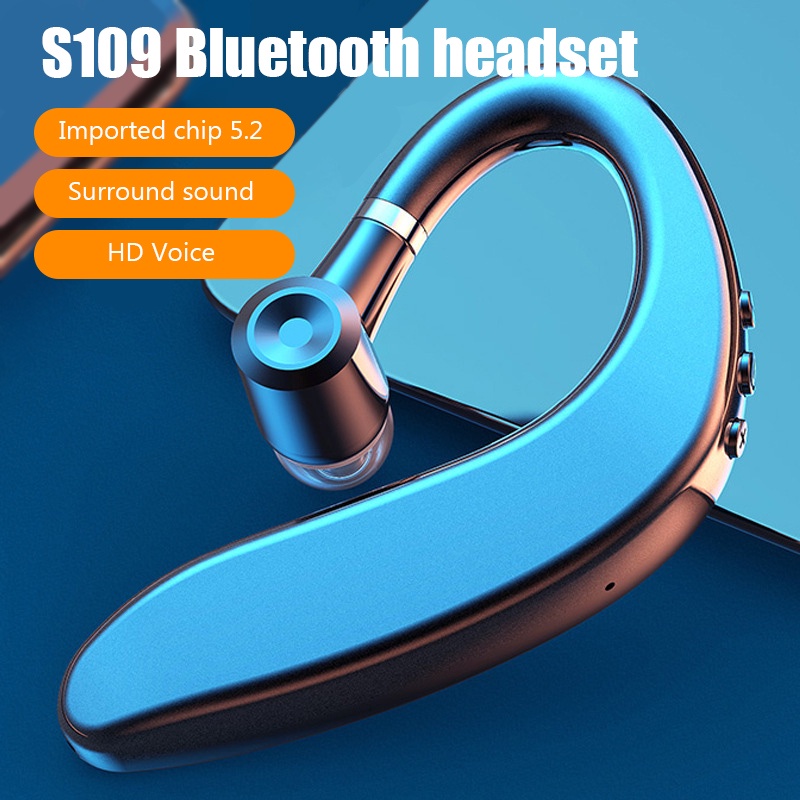 S109 ชุดหูฟังธุรกิจในสไตล์หู Bluetooth 5.0 หูฟังไร้สายเดี่ยวหูฟังบลูทู ...