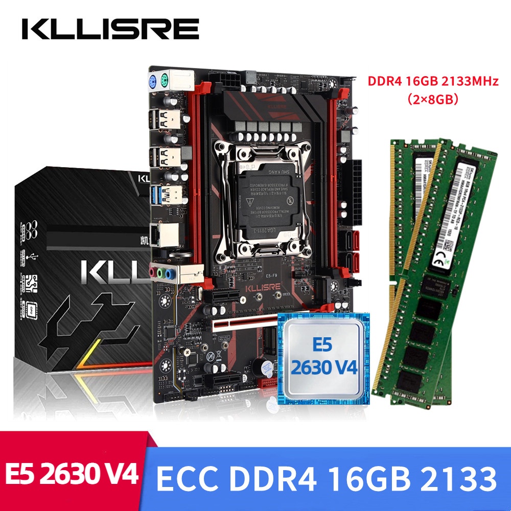 ชุดเมนบอร์ดหน่วยความจํา xeon x99 E5 2630 V4 CPU X 8 =16 2133MHz DDR4 ...