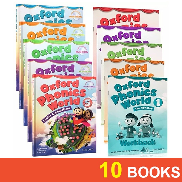 [TH Stock] Oxford Phonics World (10 Books) Reading Workbooks Books for ...