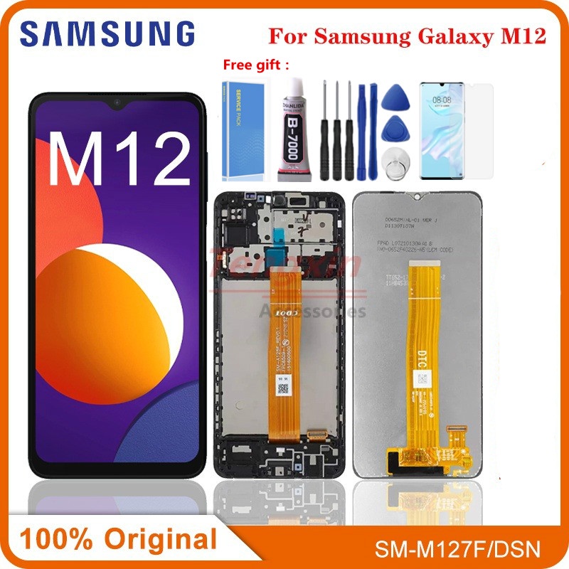 หน้าจอสัมผัส LCD 6.5 นิ้ว สําหรับ Samsung Galaxy M12 M127 SM-M127FN DS ...