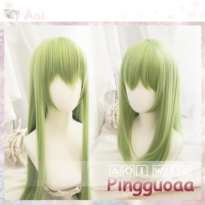 AOI FGO Fate Grand Order Enkidu Cosplay Wig 90cm Long Straight Green ...