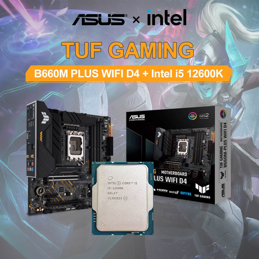 Intel Core เมนบอร์ด CPU i5 12600K+ASUS TUF GAMING B660M PLUS WIFI DDR4 + ชุดเมนบอร์ด รองรับ LGA ...