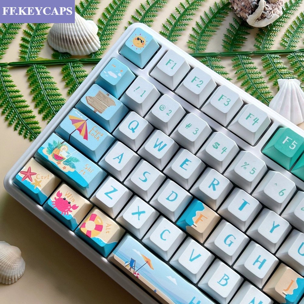 Hawaii Keycaps Cherry Profile Summer Beach PBT Dye Sub สำหรับคีย์บอร์ด ...