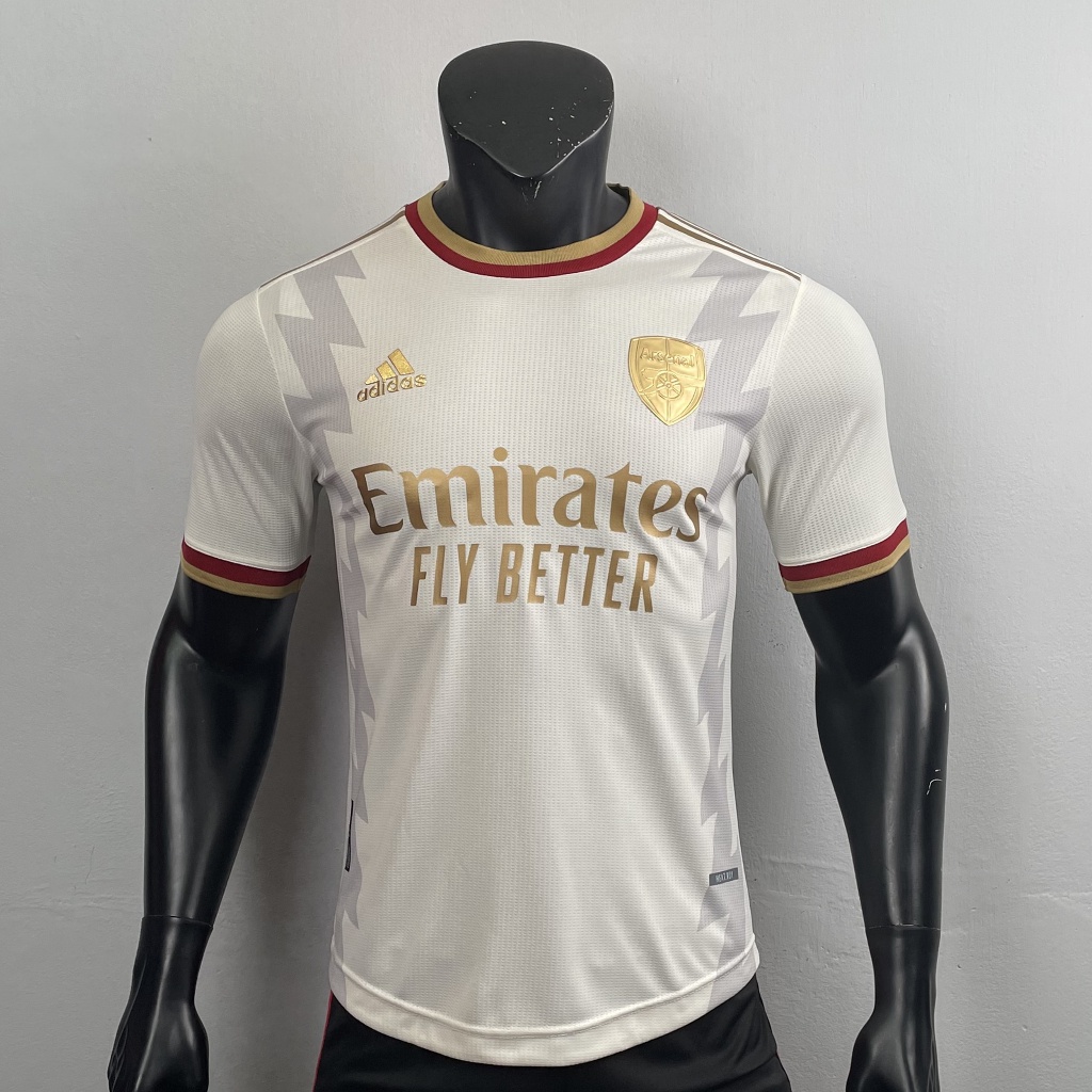 เสื้อฟุตบอล Arsenal-Cream-Gold เนื้อผ้าเพลเยอร์ นักเตะลงสนาม 2023/24 ...
