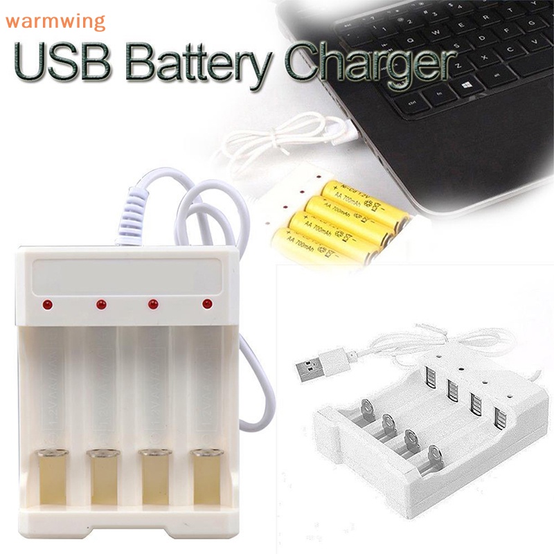 Warmwing อะแดปเตอร์ชาร์จ USB 1.2V 4 ช่อง AA AAA ปลั๊ก USB | Shopee Thailand