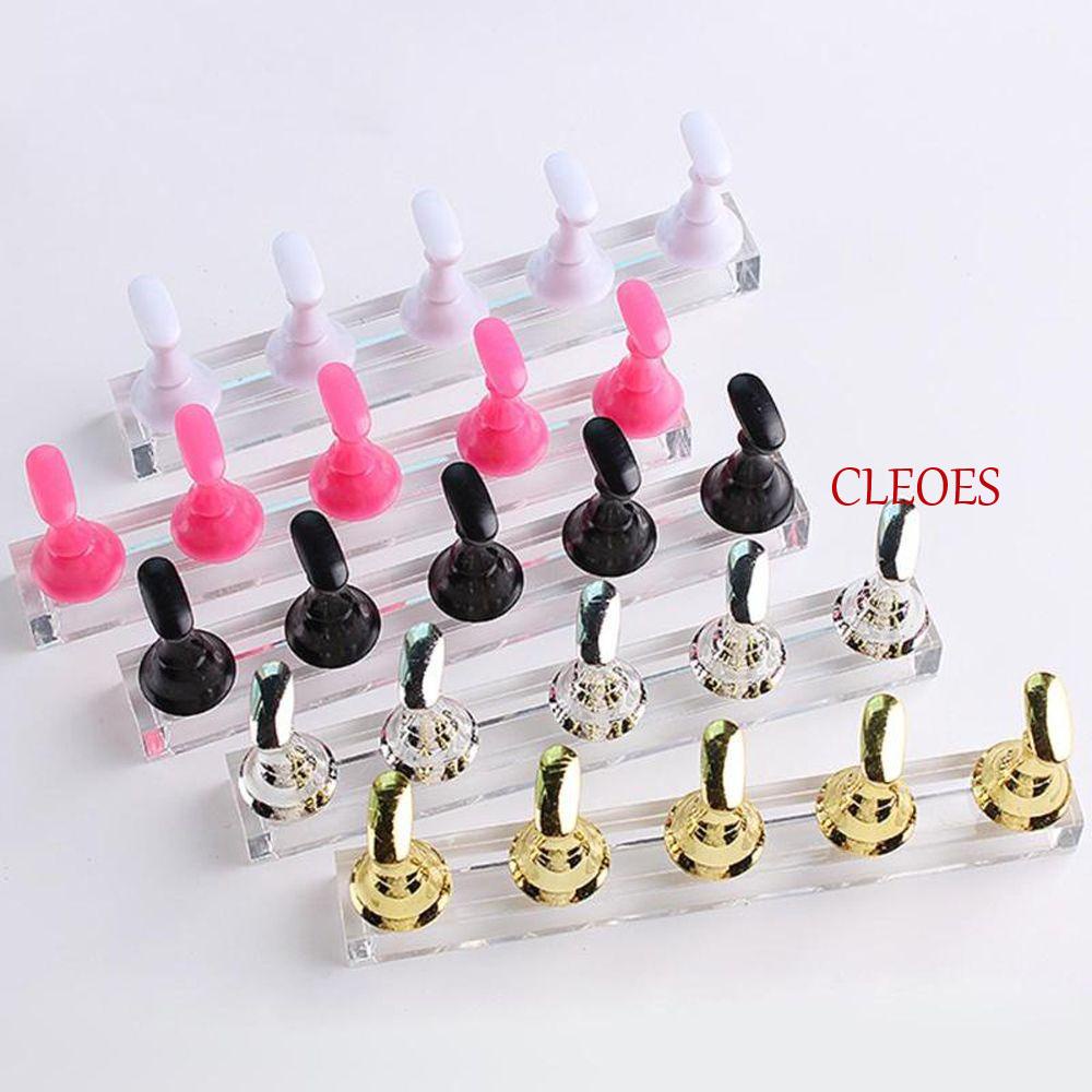 Cleoes เล็บปลอม แบบแม่เหล็ก สําหรับฝึกทําเล็บ 5 ชิ้น | Shopee Thailand