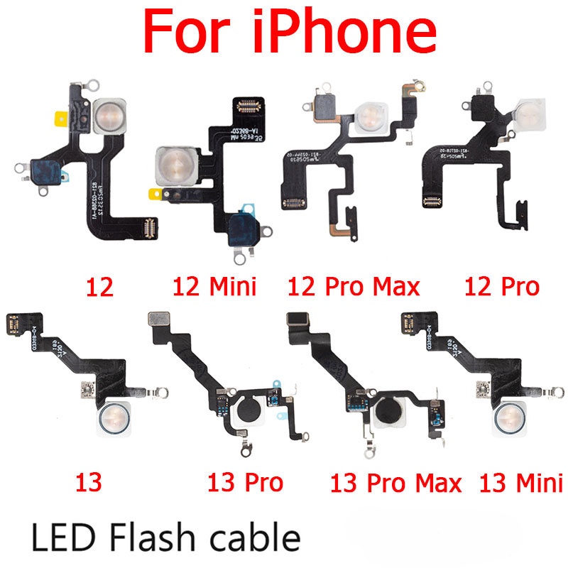 อะไหล่สายเคเบิลเซนเซอร์ไฟแฟลช LED สําหรับ iPhone 1213 Mini Pro Max ...