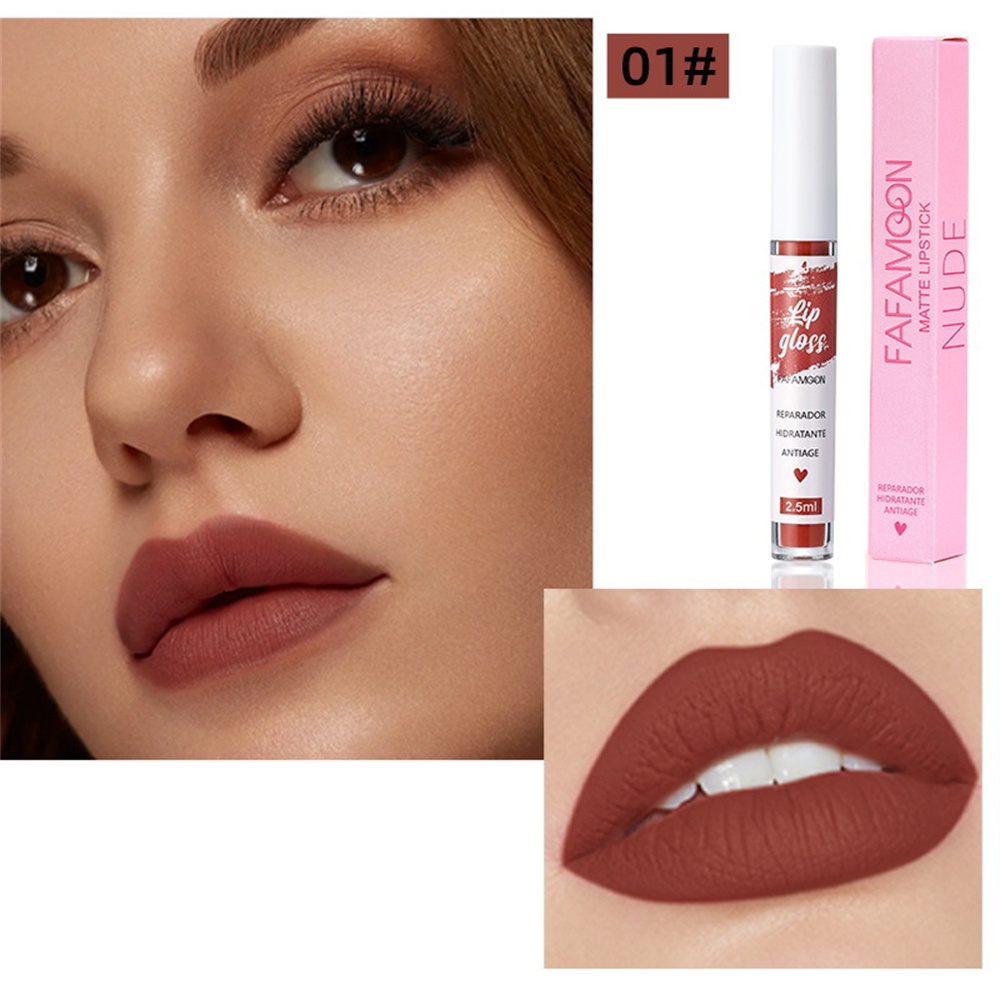 Fafamoon Non-stick Cup Lip Glaze Matte Fog Surface Liquid ลิปกลอสไม่ซีด ...