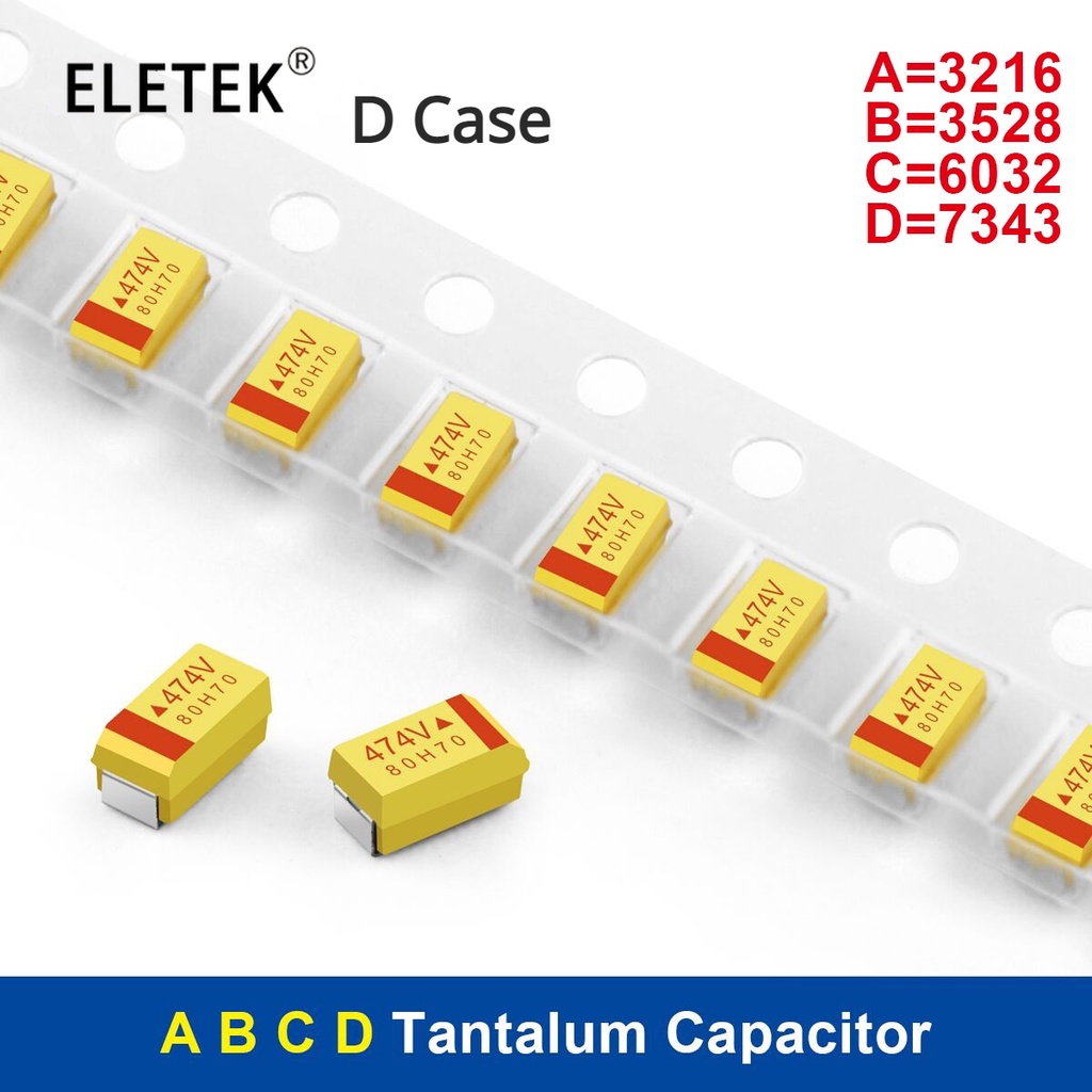 ตัวเก็บประจุแทนทาลัม D Type SMD 24 ค่า 6V 10V 16V 25V 35V 50V 0.1UF 1uf ...