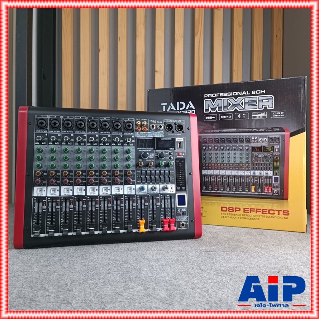 TADA TD-08 MIXER มิกเซอร์อนาล็อก 8 แชนแนล Bluetooth บลูทูธ เอฟเฟคแท้ ธาดา Tada TD 08 TD08 เอไอ ...
