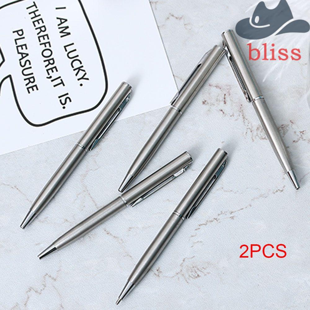 Bliss ปากกาลูกลื่น ทนทาน สีเงิน เครื่องเขียน แบบพกพา | Shopee Thailand
