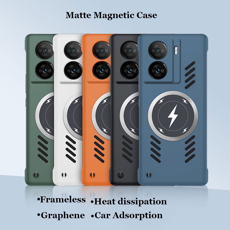Frameless Graphene การกระจายความร้อนรถแม่เหล็กดูดซับสําหรับVivo iQOO Z9 Turbo Plus Z9x Z8 Z8X Z7 ...