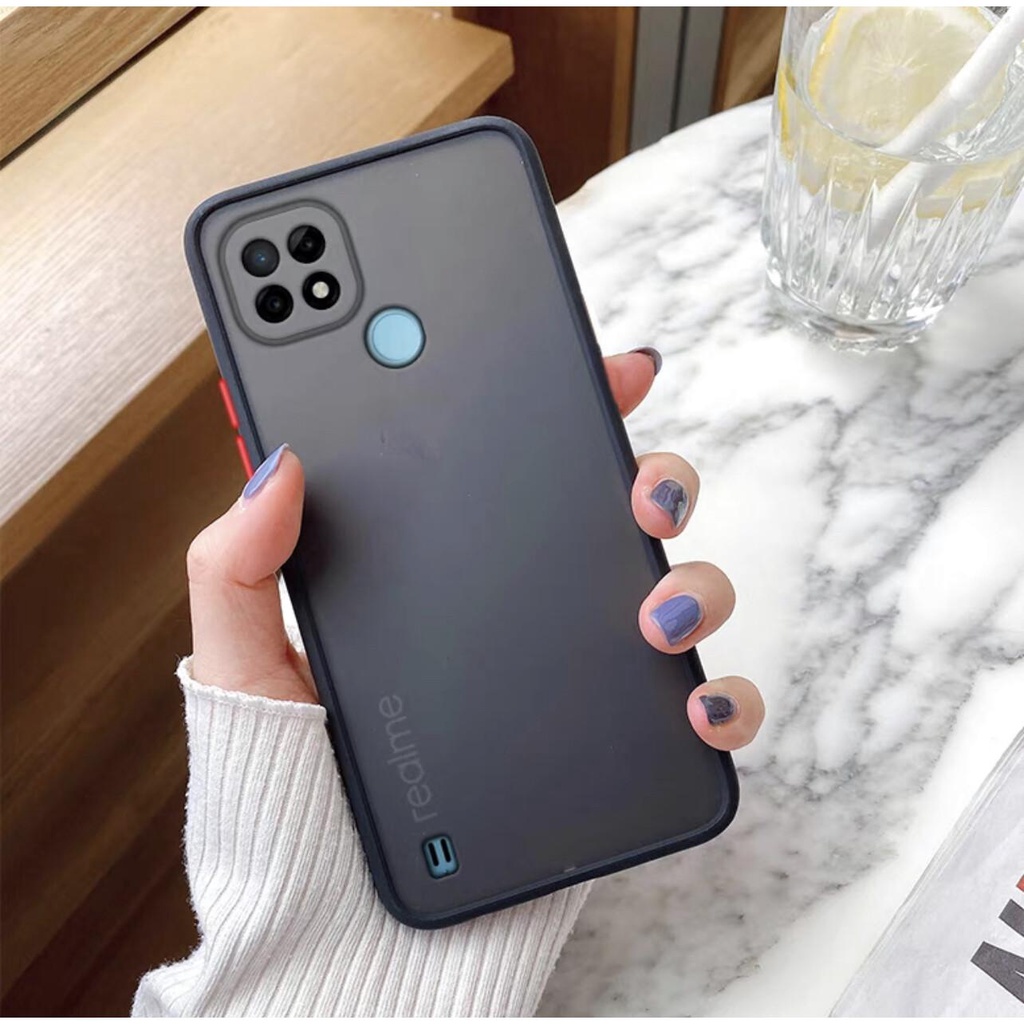 เคส Realme C25 เคสเรียลมี ขอบสีผิวด้าน เคสกันกระแทก เคสนิ่ม TPU Case ...