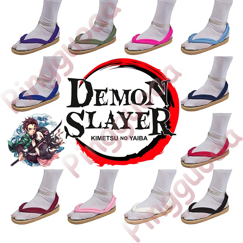 Anime Demon Slayer Kimetsu No Yaiba Cosplay Shoes Kamado Tanjirou ...