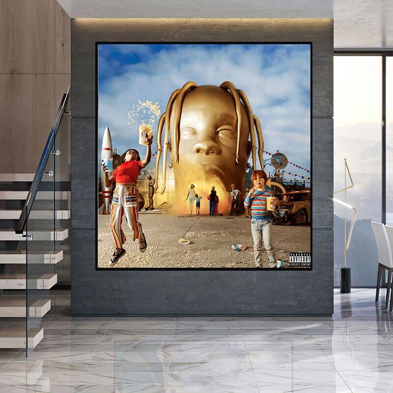 Travis Scott Astroworld 2018 Rap Music Album Cover Art โปสเตอร์และพิมพ์ ...