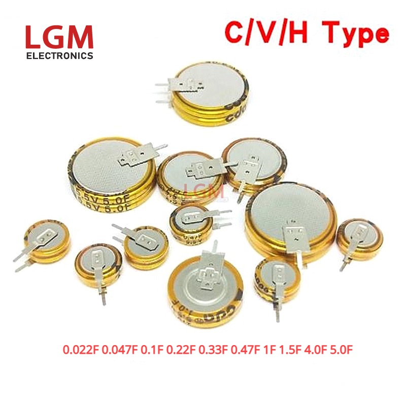 ตัวเก็บประจุซูเปอร์ 5.5V V H CType 0.022F 0.047F 0.1F 0.22F 0.33F 0.47F ...