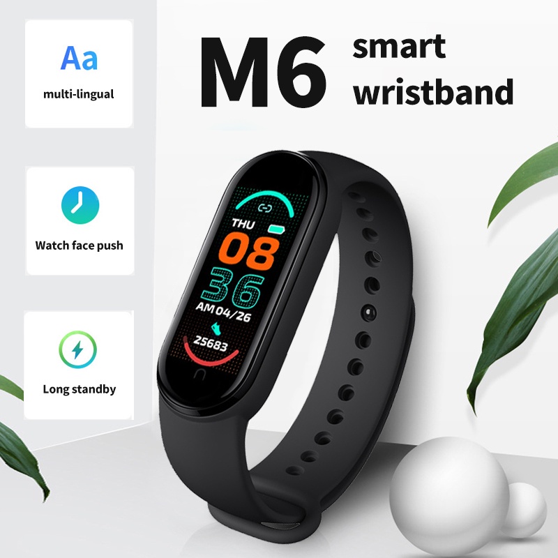 🔥ส่งไวจากไทย🔥นาฬิกาอัจฉริยะ M6 smart watch วัดอัตราการเต้นหัวใจ กันน้ำ | Shopee Thailand
