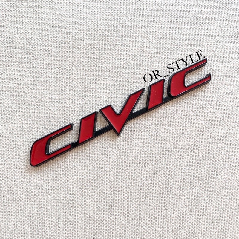 โลโก้ CIVIC FD งานโลหะ ขนาด 15.5x2.5cm โลโก้รถ/โลโก้รถยนต์/สติ๊กเกอร์รถ ...