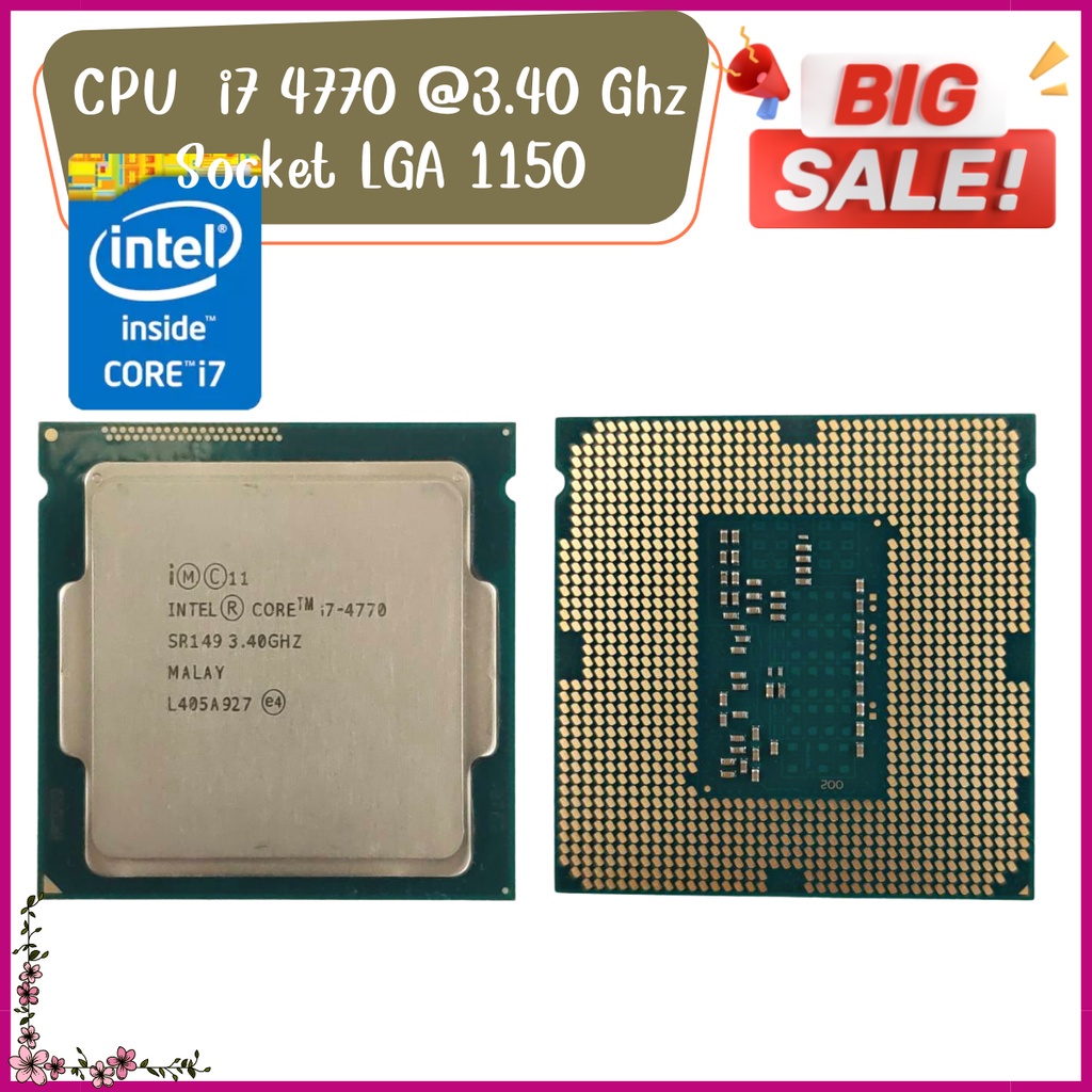 Cpu I7 4770 3 40 Ghz Socket Lga 1150 ถูกสุด ฟรี ซีลีโคน พร้อมส่ง ส่ง