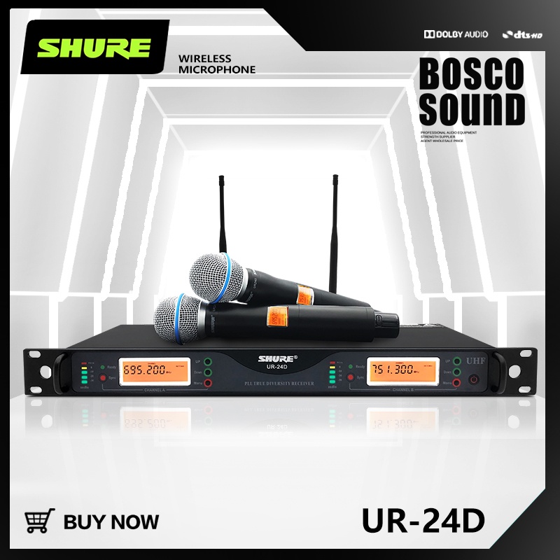 SHUER UR24Dเทรนด์ใหม่ ความถี่ทางกฎหมายDual Channel Hand-Held Wireless ...