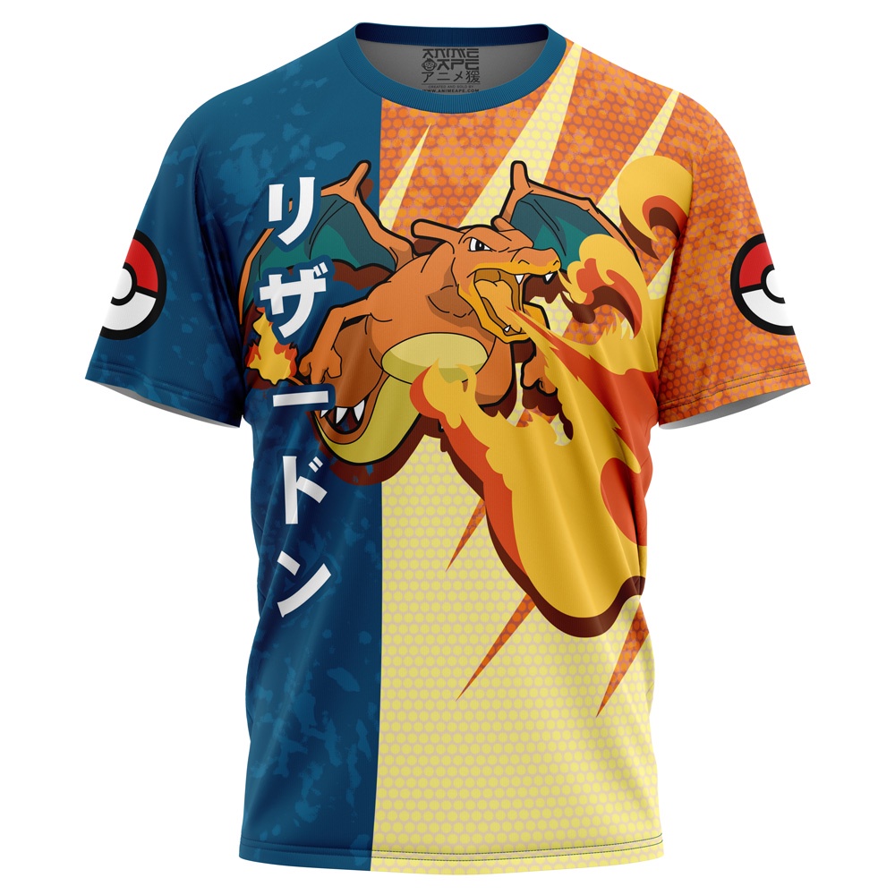 เสื้อยืด พิมพ์ลายโปเกม่อน Charizard Attack | Shopee Thailand