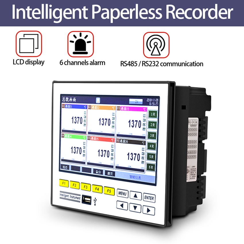 Multichannel Data Logger Recorder Chart Data Curve Storage Temperature ...