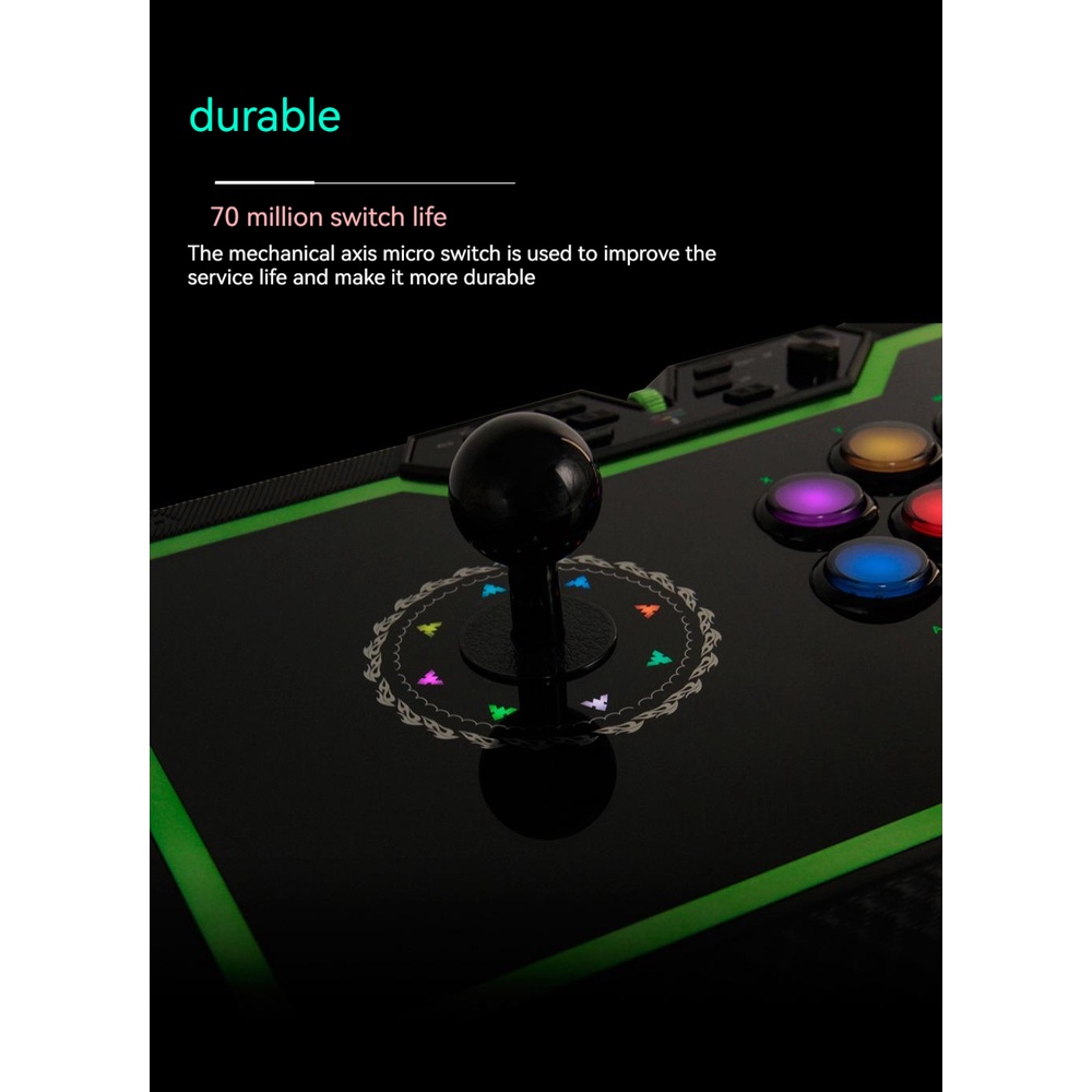 Qanba Quanba Q8 จอยสติ๊กเล่นเกม RGB U4JA แบบเงียบ ปรับแต่งสีได้ ...