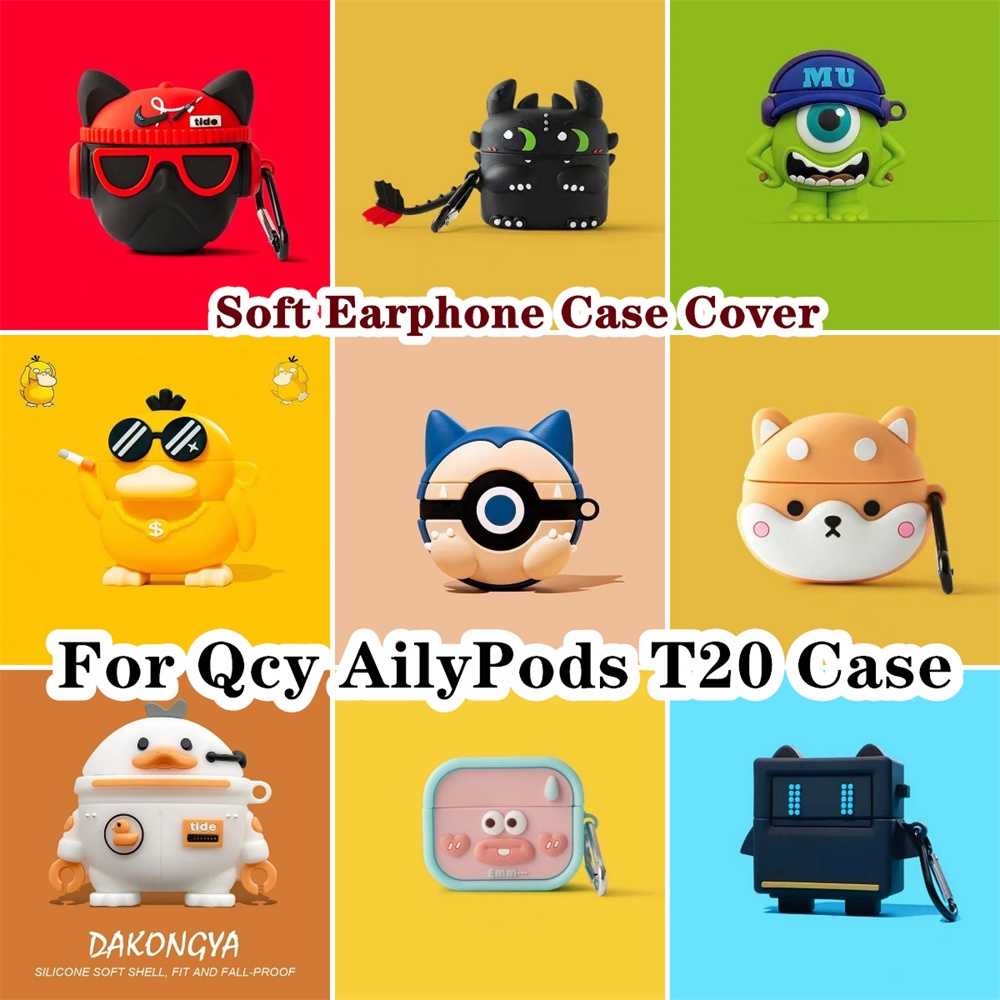 【Case Home】เคสหูฟัง แบบนิ่ม ลายการ์ตูนมังกร สําหรับ Qcy AilyPods T20 ...