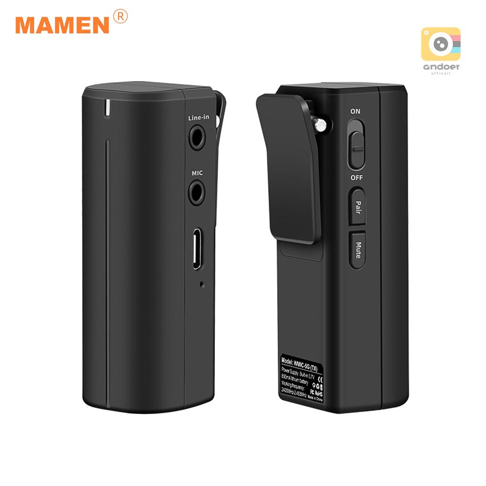 Mamen เครื่องรับส่งสัญญาณไมโครโฟนไร้สาย 2.4G 360 องศา° ปิ๊กอัพเสียงสูง ...