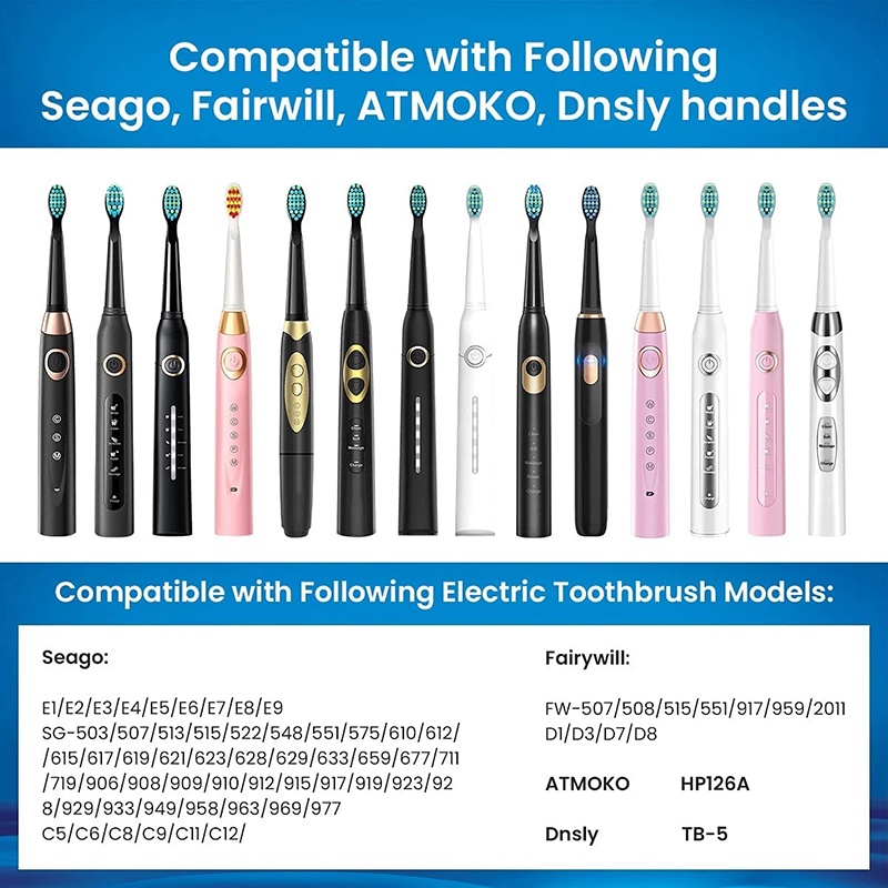 หัวแปรงสีฟันไฟฟ้า แบบเปลี่ยน สําหรับ Seago Fairywill FW SG 507 508 515 ...