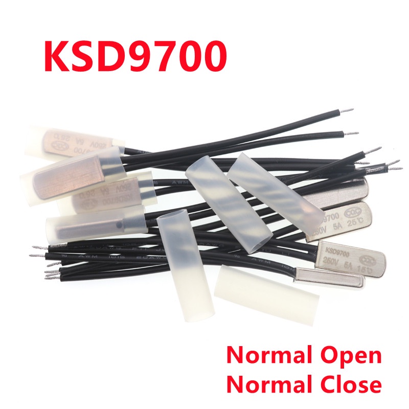 เทอร์โมสวิตช์ฟิวส์ ป้องกันความร้อน KSD9700 5A 250V 40-150 องศา NO/NC 5 ชิ้น | Shopee Thailand