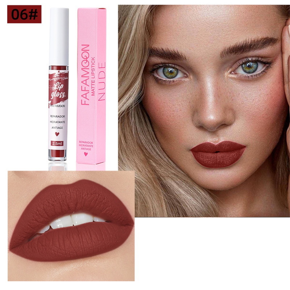 Fafamoon Non-stick Cup Lip Glaze Matte Fog Surface Liquid ลิปกลอสไม่ซีด ...