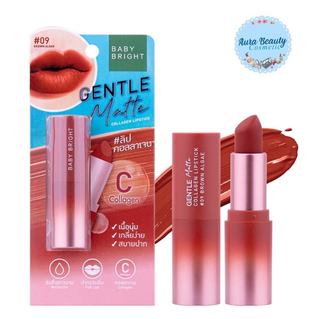 เบบี้ไบร์ท ลิปคอลลาเจน เนื้อแมตท์ Baby Bright Gentle Matte Collagen ...