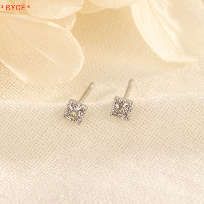Byce> ใหม่ ต่างหูสตั๊ด ประดับเพชร สามมิติ ขนาดเล็ก เรียบง่าย | Shopee ...